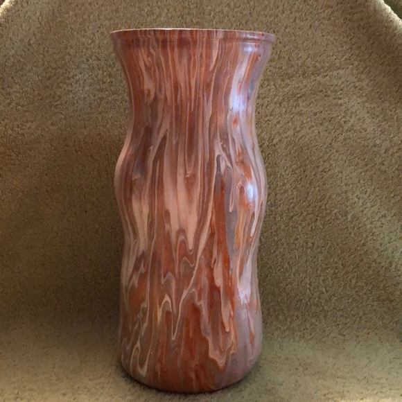 Artisan | Other | Curvy Glass Vase With Poured Acrylic Overlay | Poshmark